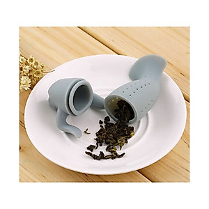 Manatee Tea Strainer, Silicone Tea Infuser, Cute Loose Leaf Tea Steeper Set for a Mug or a Cup, Gift for Tea Lovers, 1 Loose Leaf Tea Strainer