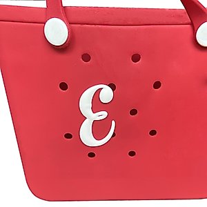 Koomduk Alphabet Charms Compatible for Beach Bag Decorative Accessories Beach Bag Charms Insert Personalize your Tote Bag (E)