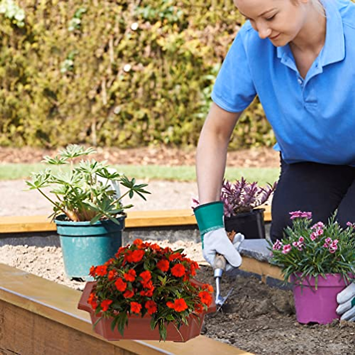 ERINGOGO Bonsai Planter Pot 6 PCS Bonsai Training Pots, 9 Plastic with Drainage Hole, Deep Flower Pot Plants Growing Pots for Nursery, Garden, Balcony Retangular Flower Pot
