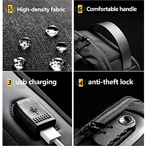USB Charging Sport Sling Anti-theft Shoulder Bag, Anti Theft Sling Bag, Waterproof Shoulder Backpack, Sports Crossbody Bag