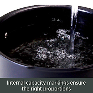 All-Clad HA1 Hard Anodized Nonstick Stockpot, Multi-Pot with Strainer 6 Quart Oven Broiler Safe 500F Strainer, Pasta Strainer with Handle, Pots and Pans Black