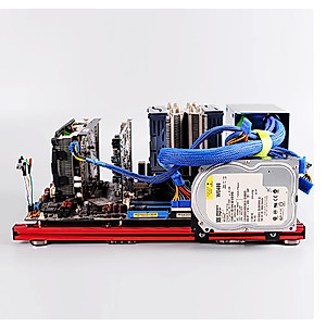 Mini ITX MATX ATX PC Test Bench DIY Open Air Frame Overclock Vertical Case Computer Mount Aluminum Chassis for HTPC Graphics Card/Games/Cooling