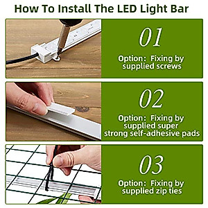 Litever Grow LED Light Strip Kits for Plants, 45W, Full Spectrum White Grow Lights, Easy Installation. Good for Indoor Plant Grow Shelf, Greenhouse, Grow Cabinets