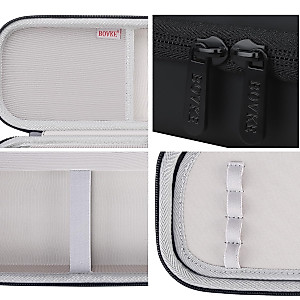 BOVKE Stethoscope Case fits 3M Littmann Classic III Monitoring Stethoscope, Lightweight II S.E, MDF Acoustica, Cardiology IV Diagnostic Stethoscope Holder with Pocket for Nurse Accessories, Black