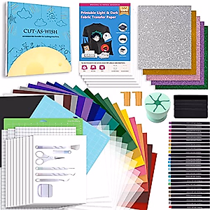 The All-in-One Ultimate Accessories Bundle for Cricut Makers Machine and All Explore Air-89pcs Tools and AccessoriesKit for Beginners with Glitter Htv,Permanent Vinyl,Transfer Tape for Vinyl,Mylar Sheets for Stencils,Vinyl Sticker Paper,Iron on Transfer P