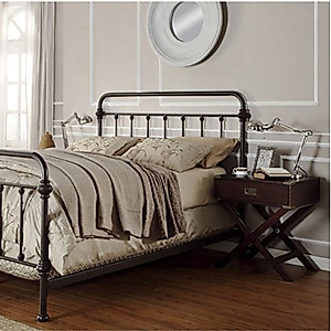 Giselle Antique Dark Bronze Graceful Lines Victorian Iron Metal Bed (Full Size)