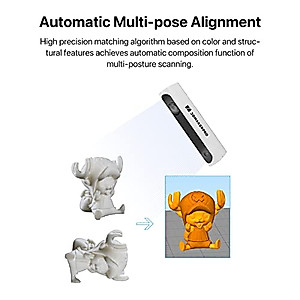 [2023 Upgrade] 3DMakerpro Lynx 3D Scanner Premium Kit, Up to 0.1MM Accuracy, Free 3D Scanning Softwarwe, Support Body Scan and Car Reconstruction