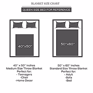 Fleece Throw Blanket for Couch Sofa Bed, Super Soft Blankets and Warm Throws, Cozy, Plush, Lightweight Flannel Blankets for Family Birthday Christmas Girlfriend Boyfriend 60"x 50"