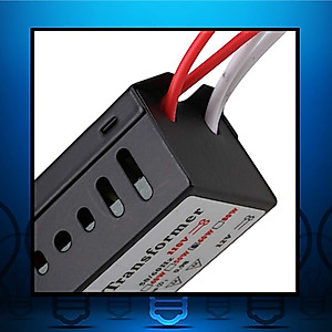 KOOBOOK 2Pcs 110V to 12V 60W Electronic Transformer Power Supply Converter Adapter for Halogen Light