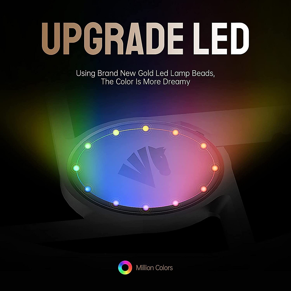 ASIAHORSE WD-001 Series 120mm Case Fan with Controller, Black 5V ARGB Motherboard Computer Case Fans Quiet High Airflow Adjustable Light Effect Computer Cooling Fan, 5 Pack