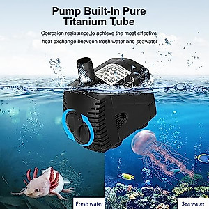 42 Gal Aquarium Chiller, 1/10 HP Fish Tank Water Chiller with Quiet Design Compressor, Refrigeration for Hydroponic System Axolotl Jellyfish Coral Reef 160L Black