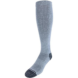 Dr. Scholl's Men's Over The Calf Compression Work Sock (1 Pair), Gray