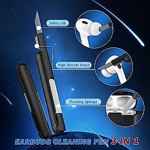 RFUNGUANGO for Airpods Pro 2nd Generation (HaloLock), Compatible with Airpods Pro Cases 2nd/1st Generation (2022/2019), Magnetic Security Support, Anti-Drop Safety Lock-Black