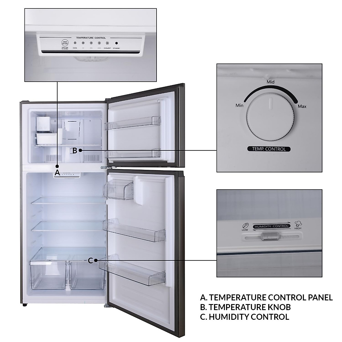 Conserv 30in Apartment Refrigerator 18cf Top Mount w/AUTO ICE Maker E-Star 110V