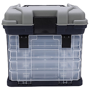 4 Layers Big Fishing Tackle Box, Portable 4 Layers Fishing Case with Handle Firm Adjust Layered for Sea Fishing for Boat Fishing
