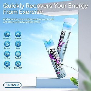 SPOZER Oxygen Cylinder 95% Pure Oxygen 10 Liter Portable Can, Portable Oxygen, Ideal for High Altitude & Reduce Recovery Time, 6 Oxygen Tanks