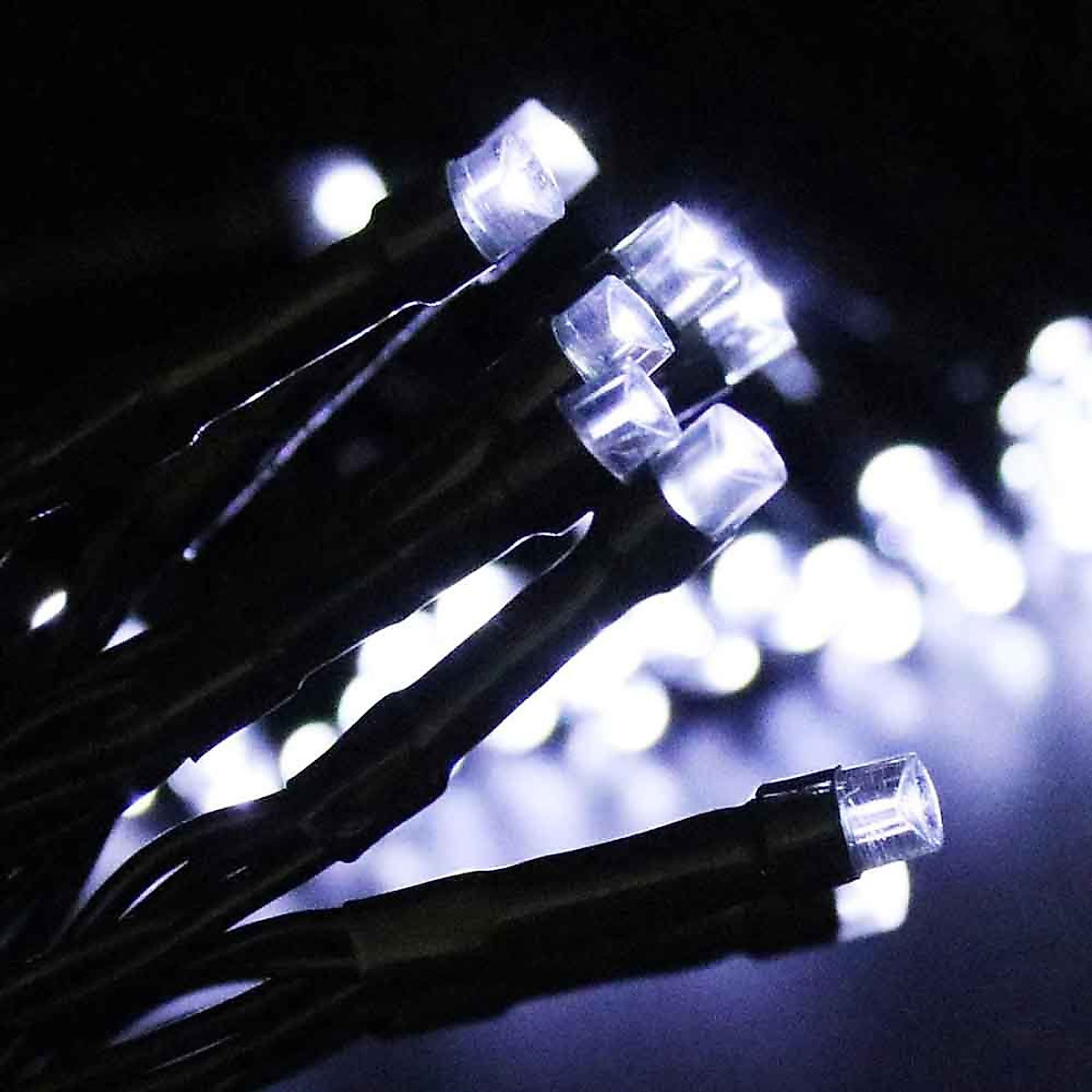 XUNATA Waterproof String Lights Outdoor, 50 LEDs 33ft Starry USB Powered 8 Modes Setting Light, for Indoor Outdoor Wall Decoration Wedding Party Home Garden(White)