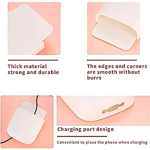 TOOINKCV 6 Pcs Remote Control Holder Wall Mounted, Self-Adhesive Wall Mount Phone Pen Pencil Makeup Brushes Glasses Holder Storage Box Organizer for Wall Beside Table (3 White+ 3 Grey)