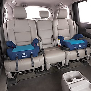 Diono Solana 2 XL 2022, Dual Latch Connectors, Lightweight Backless Belt-Positioning Booster Car Seat, 8 Years 1 Booster Seat, Blue