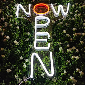 Now Open Neon Sign for Wall Decor,Includes Business Hours and Open Closed Signs,Business Ultra Bright LED Shop Store Florists Bar Salon Cafes Restaurant Pubs Party Stores Hotel (17x13 inch)