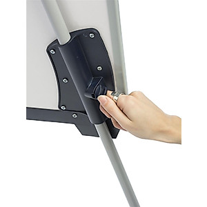 Displays2go Dry Erase Tripod Easel, 26" x 37" Magnetic White Board, Height Adjustable (AWBE24ST)