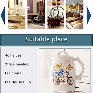 -Eleactric Ceramic Cordless Kettle Teapot, 2.0L, 1500W Water Fast for Tea, Coffee, Soup, Oatmeal-Removable Base, Boil Dry Protection/B/D