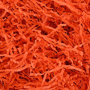AIRGAME Crinkle Cut Paper Shred Filler (1/2 LB) for Gift Wrapping and Basket Filling - Orange Shredded Paper for Gift Box, Box Confetti Shredded, Box Stuffing