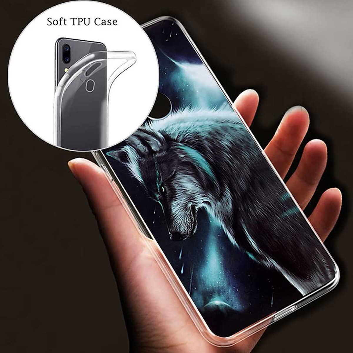 KJYFOANI for Infinix Note 30 Case with 1 x Tempered Glass Screen Protector, Transparent Shockproof Solf Silicone Protection Case for Infinix Note 30, Case for Women Men, (6.78") - Animal