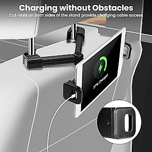 Holulo Tablet iPad Holder for Car Headrest Tablet Mount, Headrest Tablet Stand for Car Back Seat Compatible with iPad Pro Air Mini/Kindle Fire HD/Galaxy Tab/Switch OLED or Other 4.7”-12.9" Devices