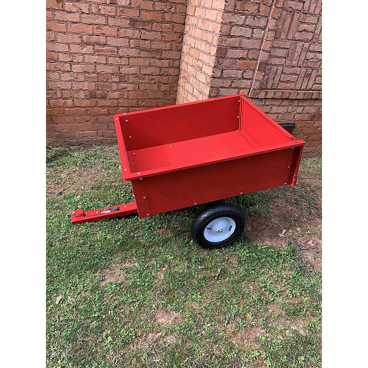 Haul Master 10 Cu. Ft Dump Tilt Trailer Cart for Lawn Garden with Removable Tailgate 600 lb Capacity