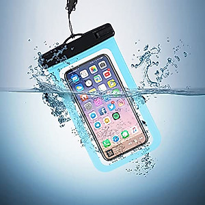 Harapu Universal Waterproof Phone Pouch Case Compatible for iPhone 13 12 11 Pro Max XS MAX XR X 8, Galaxy S21 S20 S11 S10 S8 S8+, Most Phone up to 6.5" Diagonal, Blue