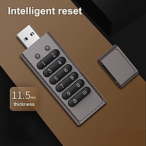 USB Drive Password Protected 256GB 128GB 64GB 32GB 8GB Locking AES - 256-bit Plug and Play USB Flash Drives Drive-free Supports Flash Drive 3.0 Thumb Drive for PC 256GB
