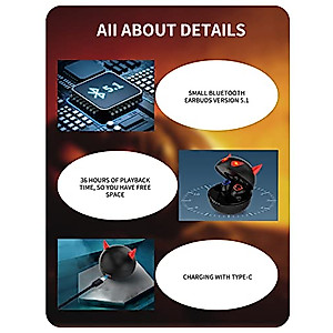 Togetface Kids Bluetooth Earbuds, Wireless Earbuds for Kids with Cute Charging Case, Stereo TWS Wireless Earphones with Mic for Exercise, Bluetooth 5.1 Earphones for iPhone and Android as Gift