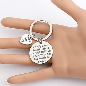 PLITI Teacher Gift Teacher Appreciation Gift A Truly Great Sensei Is Hard To Find Difficult To Part With And Impossible To Forget Keychain (Great Sensei ky)