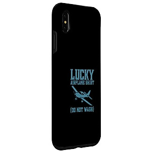 iPhone XS Max Airplane Pilot Aviation Lucky Airplane Shirt Do Not Wash Case