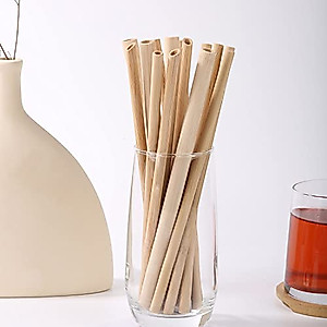 50pcs-100% Natural Bamboo straw Reusable Bamboo Drinking Straws Eco-friendly Biodegradable straws|1pcs Storage Box |1pcs Cleaning Brushes