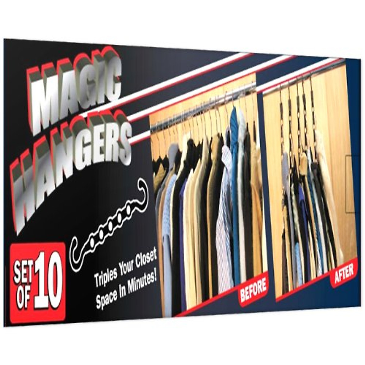 Closet Complete Magic Cascading Hangers, TV Item, Set of 10