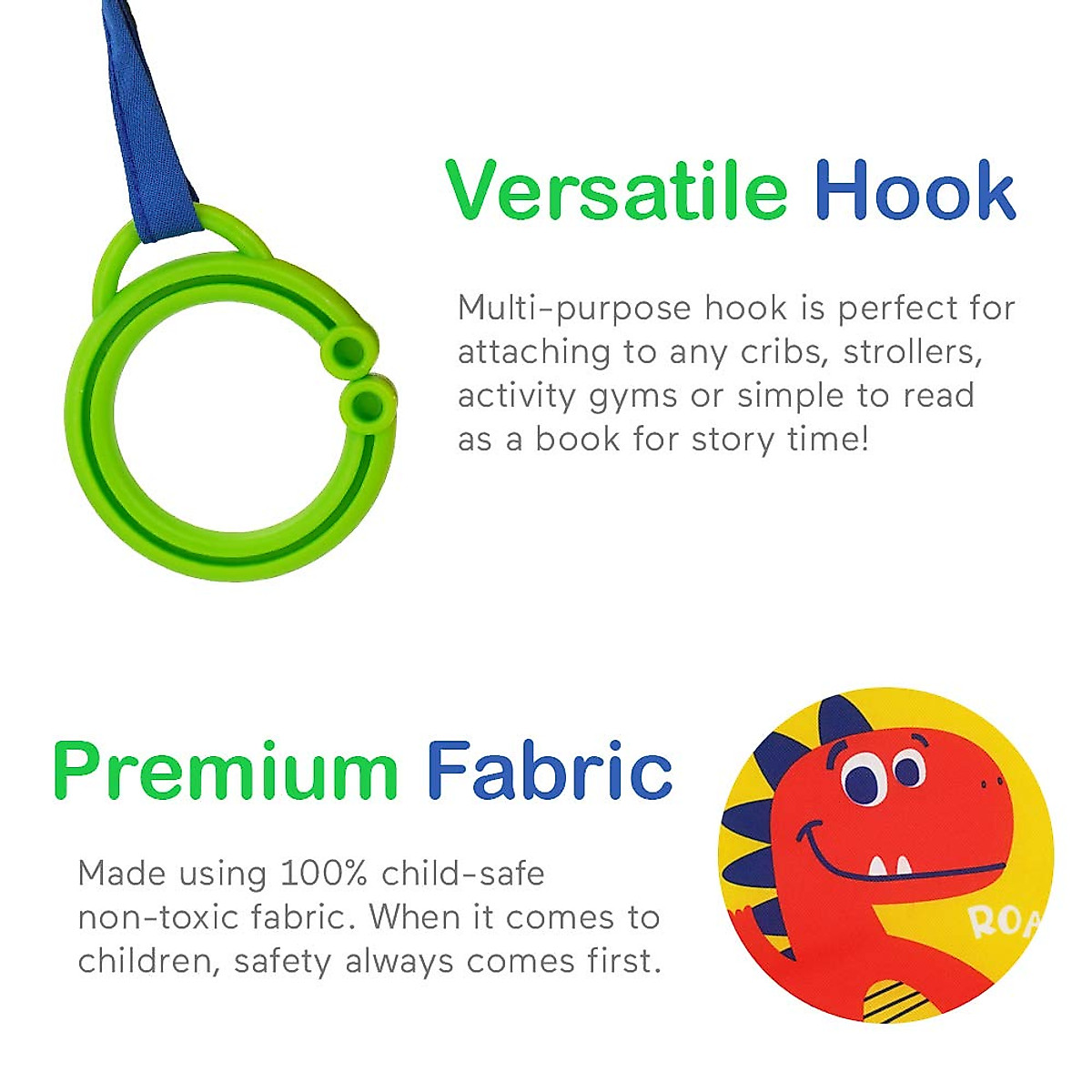 Urban Kiddy™ Baby's My First Family Album | Soft Photo Cloth Book Gift Set for Newborn Toddler & Kids (Dinosaur)