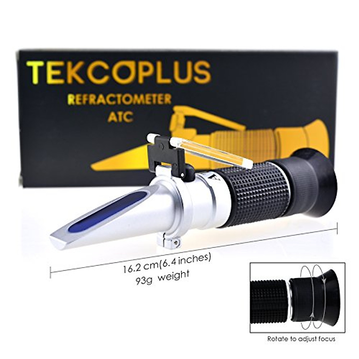 Refractometer with ATC,Antifreeze Refractometer,Car Antifreeze System Glycol Propylene Ethylene Windshield Fluid Refractometer Automatic Temperature Compensation ATC (°C)