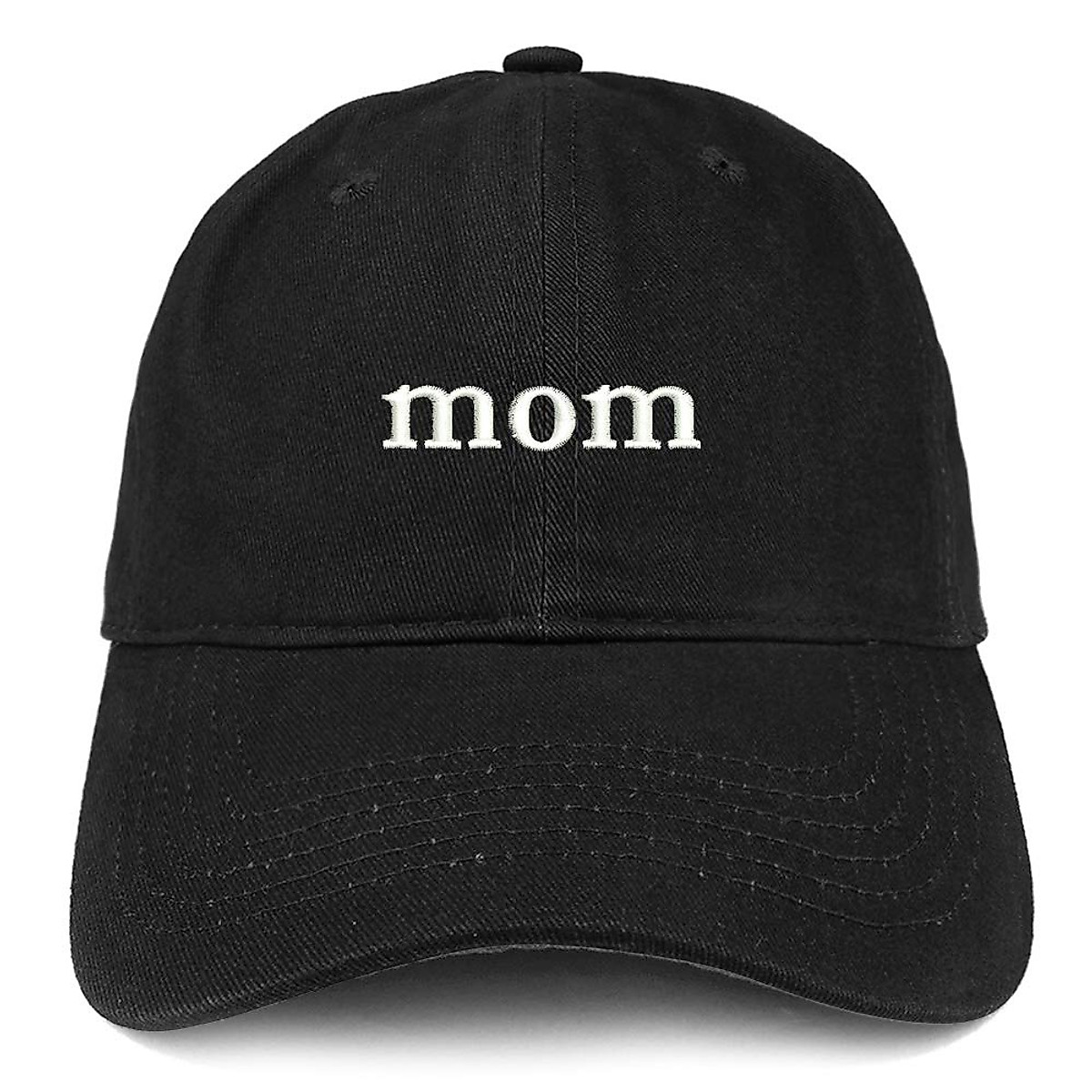Trendy Apparel Shop Mom and Dad Soft Cotton Couple 2 Pc Cap Set - BLACK - BLACK