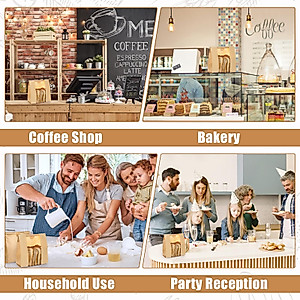 130 Pack Bread Bags for Homemade Bread Sourdough Bread Bags with Window, Large Bakery Bags with 160 Stickers for Packaging Baked Food Bread Christmas Wrapping Paper (14 * 8.3 * 3.5 Inch)