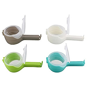 7Penn Bag Clips for Food Set - 4pk Food Clips to Seal Pour Food Storage Bag Clip with Spout for Cereal, Snacks, and More