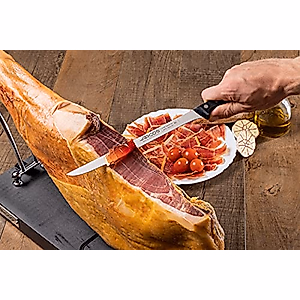ARCOS Sharp Knife 9 Inch Stainless Steel. Carving Knife to Cut Ham and Meat. Ergonomic Polyoxymethylene Handle and 240mm Blade. Series Universal. Color Black