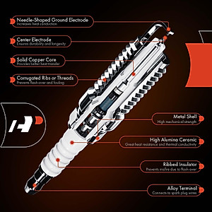 A-Premium Iridium Platinum Spark Plugs Compatible with Chevrolet Equinox 2018-2020, Malibu 2016-2020, Cruze 2016-2019 & GMC Terrain 2018-2020 & Buick Encore 2016-2019, 1.4L 1.5L 1.6L, Pack of 4