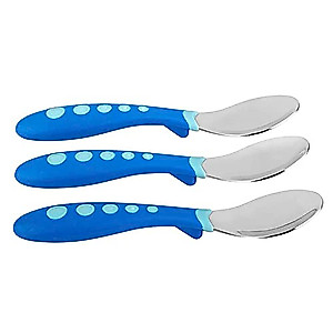 NUK First Essentials Kiddy Cutlery Spoons (Purple, Green & Blue)