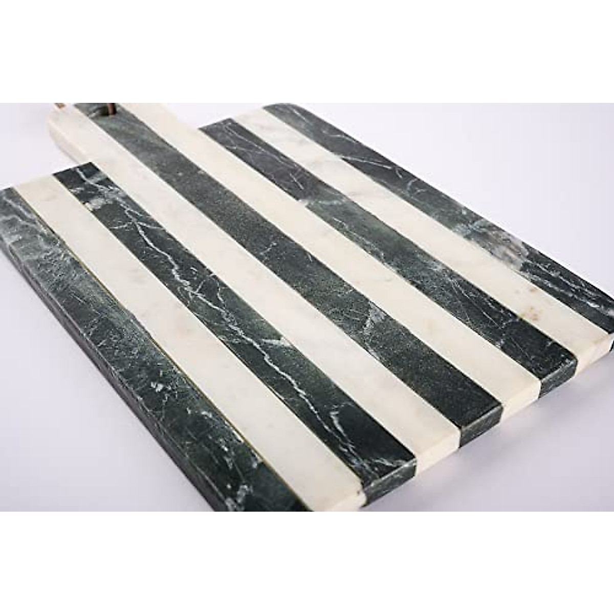 Mud Pie Striped Marble Board Sets (Paddle), board 16"" x 7"" | spreader 7"""