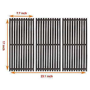 Hisencn Grill Replacement Parts for Charbroil Tru Infrared 463242515 463242516 463243016 463367016 466242515 Grill Burner, Heat Plate Shield, Cooking Grates, G466-2500-W1, G466-0024-W1,G474-0017-W1