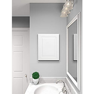 American Pride Recess-Mount Raised Panel Door Medicine Cabinet, 16" x 20", Steel Body, White