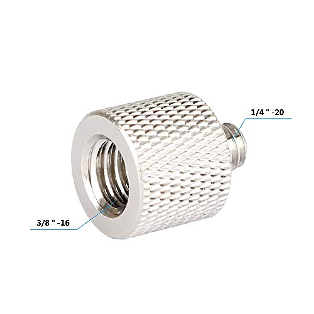 CAMVATE Screw Adapter 1/4" Male to 3/8" Female for Tripod and Camera and Qr Plate - 0969