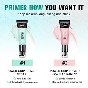 Lisara Power Grip Primer + 4% Niacinamide, Gel-Based Face Makeup Primer, Moisturizes & Primes, Evens Skin and Brightens, Primer Face Makeup for Long Lasting, Smoothing Foundation Primer - Pink